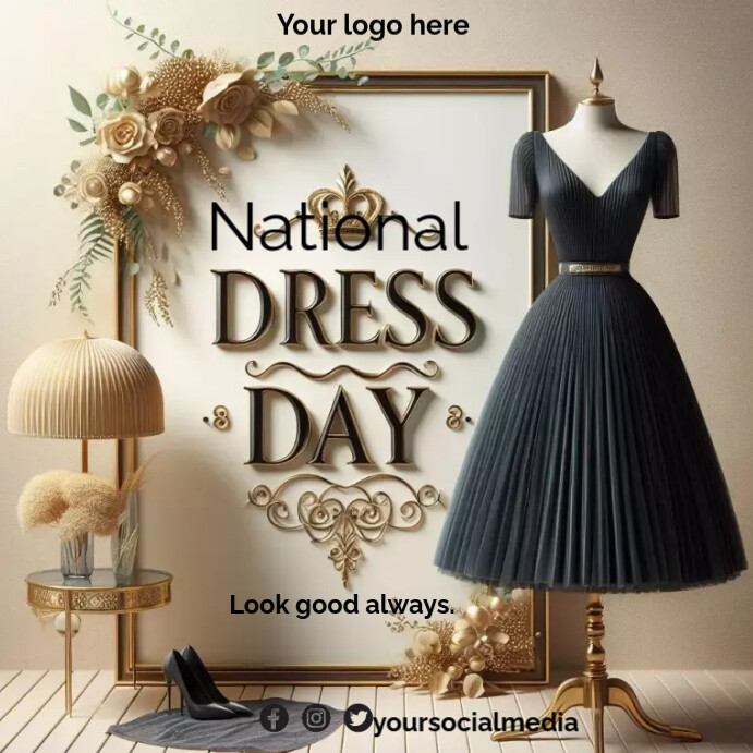 National Dress Day Social Media Poster Templat | PosterMyWall