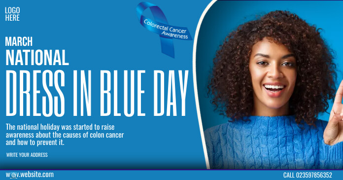 national dress in blue day awareness Template | PosterMyWall