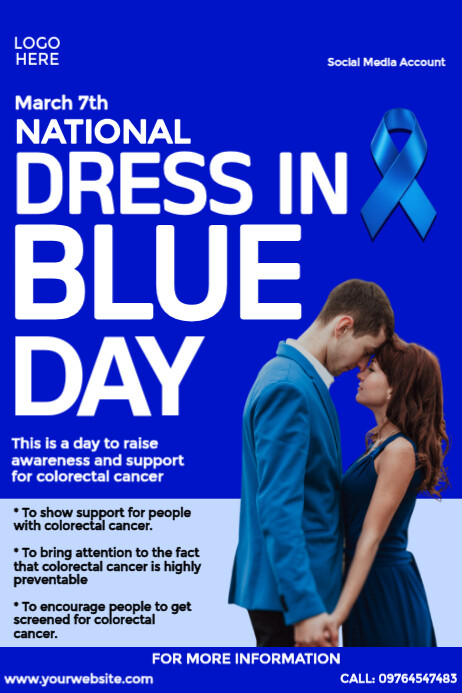 Copy of National Dress in Blue Day Poster | PosterMyWall