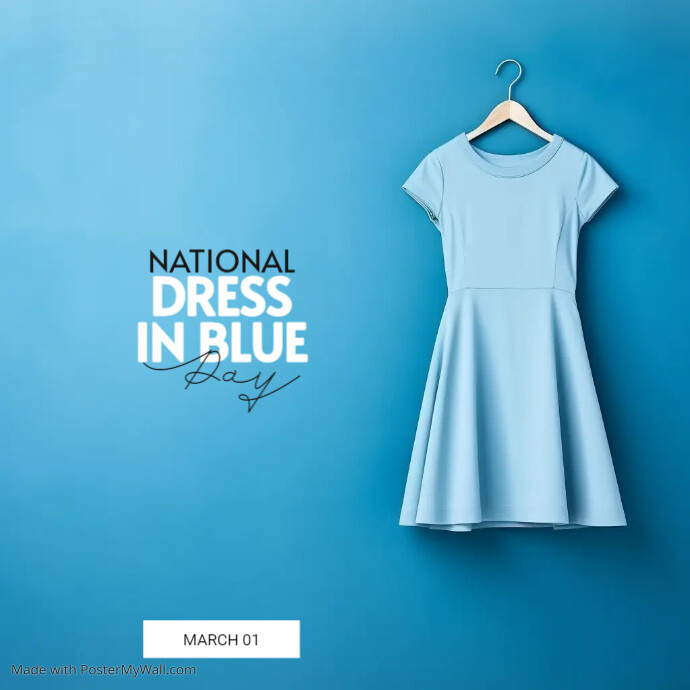 Plantilla de National Dress in Blue Day Template | PosterMyWall