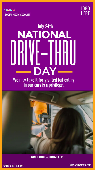 Copy of national drive-thru day instagram story | PosterMyWall