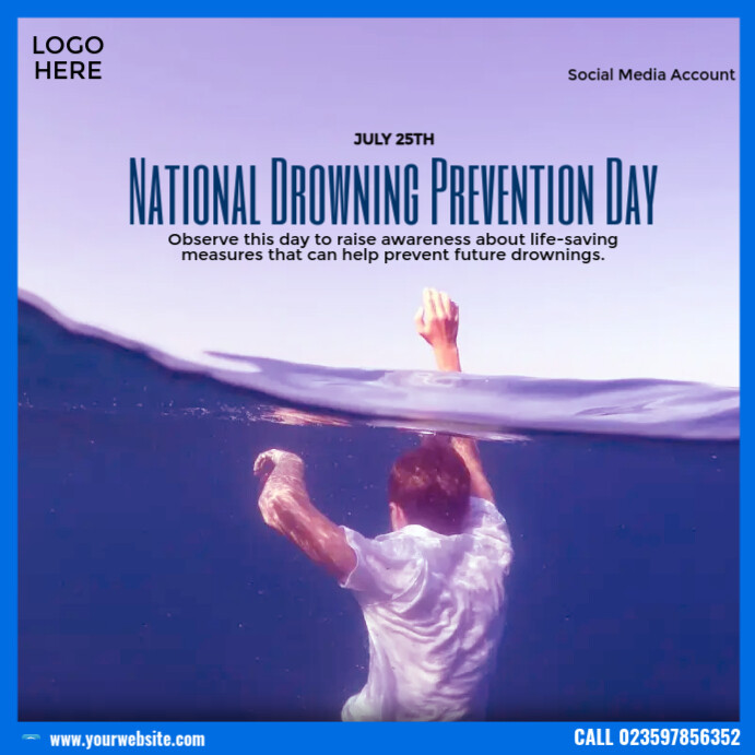 National Drowning Prevention Day Template | PosterMyWall