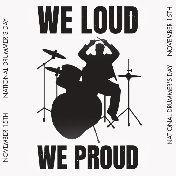NATIONAL DRUMMER'S DAY Template | PosterMyWall