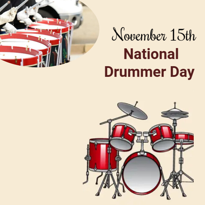 national drummer day Template | PosterMyWall