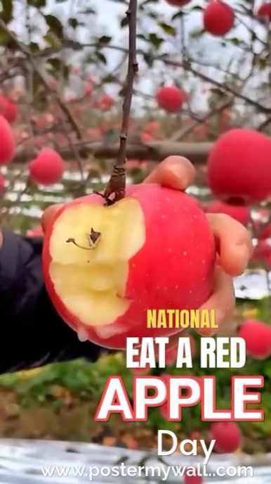 Copy of National eat a red apple day flyer | PosterMyWall