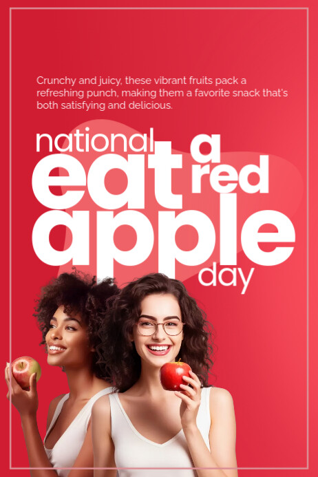 Plantilla de National Eat A Red Apple Day Poster | PosterMyWall