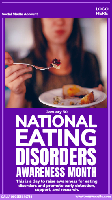 National Eating Disorders Awareness Month Template | PosterMyWall