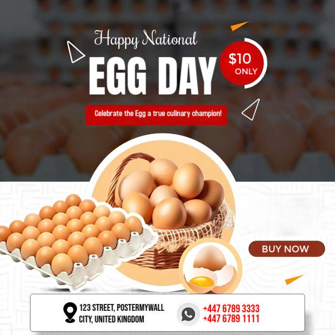 National egg day Template | PosterMyWall