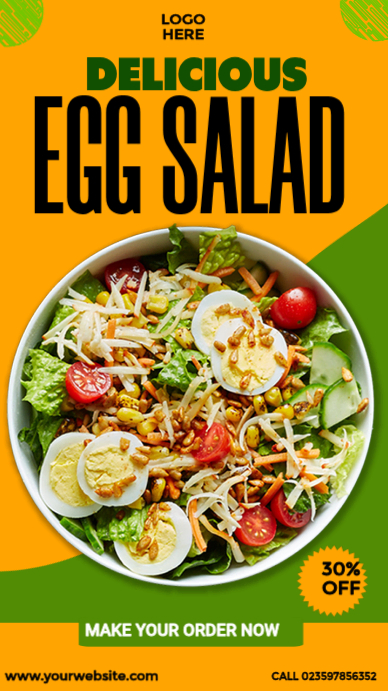 National Egg Salad Week Ad Template | PosterMyWall