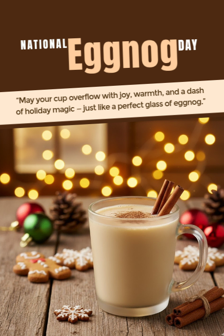 National eggnog day Template | PosterMyWall