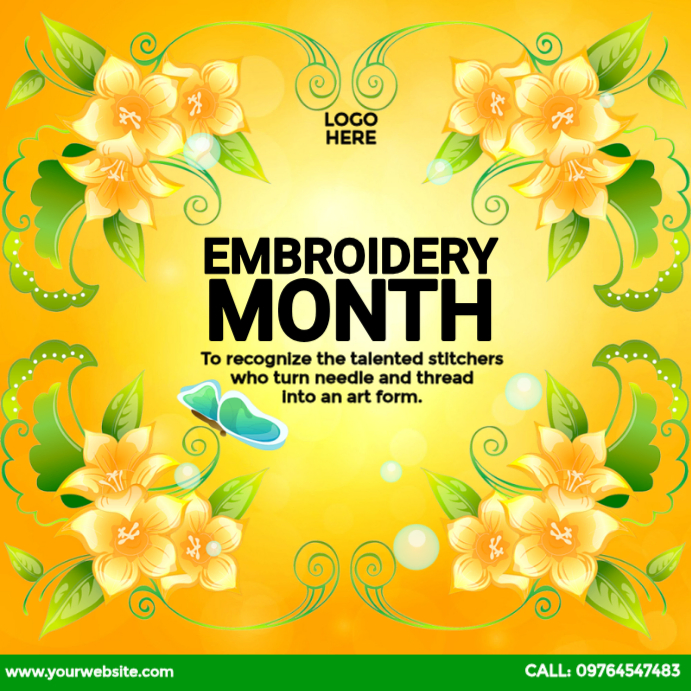National Embroidery Month Ad Template | PosterMyWall