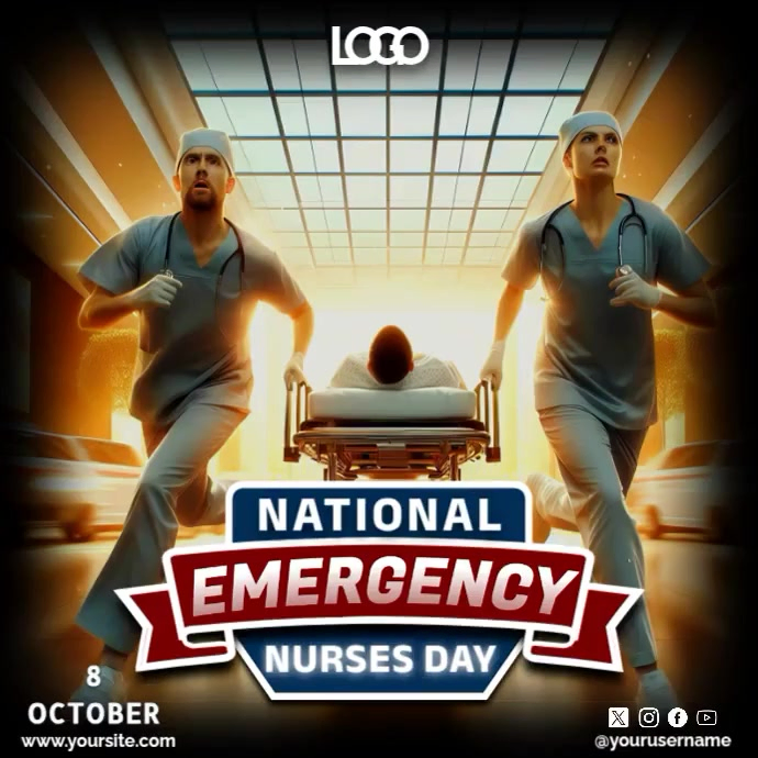 National Emergency Nurses Day Template | PosterMyWall