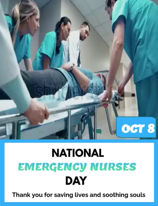 National emergency nurses day video template design | PosterMyWall