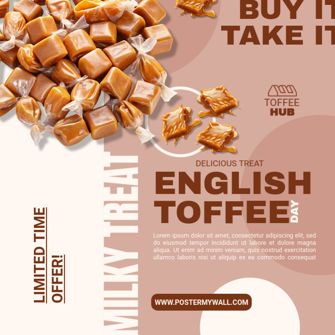 Plantilla de National English Toffee Day | PosterMyWall