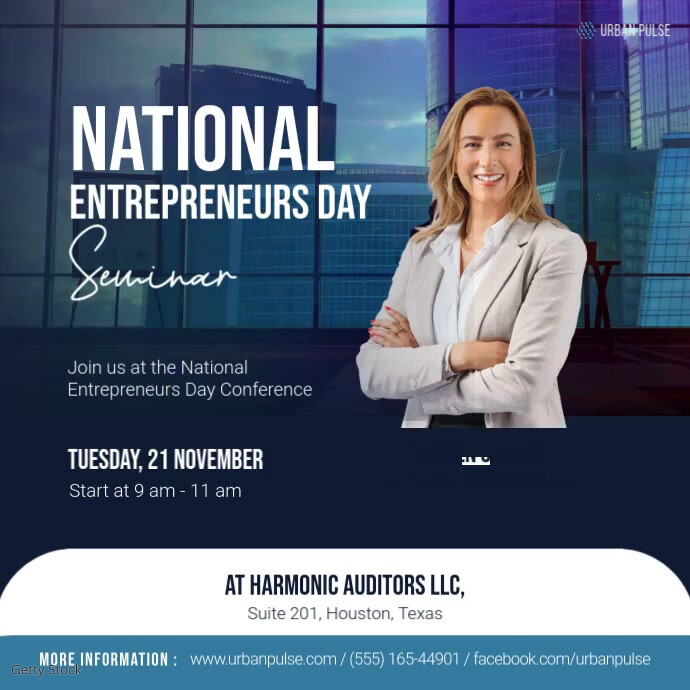 National Entrepreneurs day Template | PosterMyWall