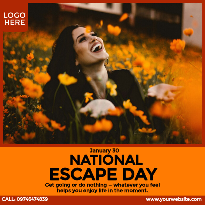 Plantilla de National Escape Day | PosterMyWall