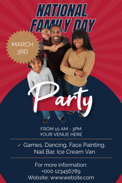 National Family Day Party Template | PosterMyWall