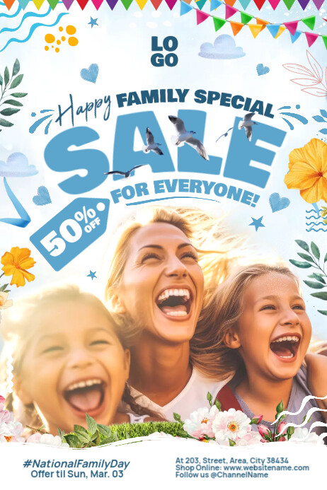 National Family Day Sale Poster Template | PosterMyWall