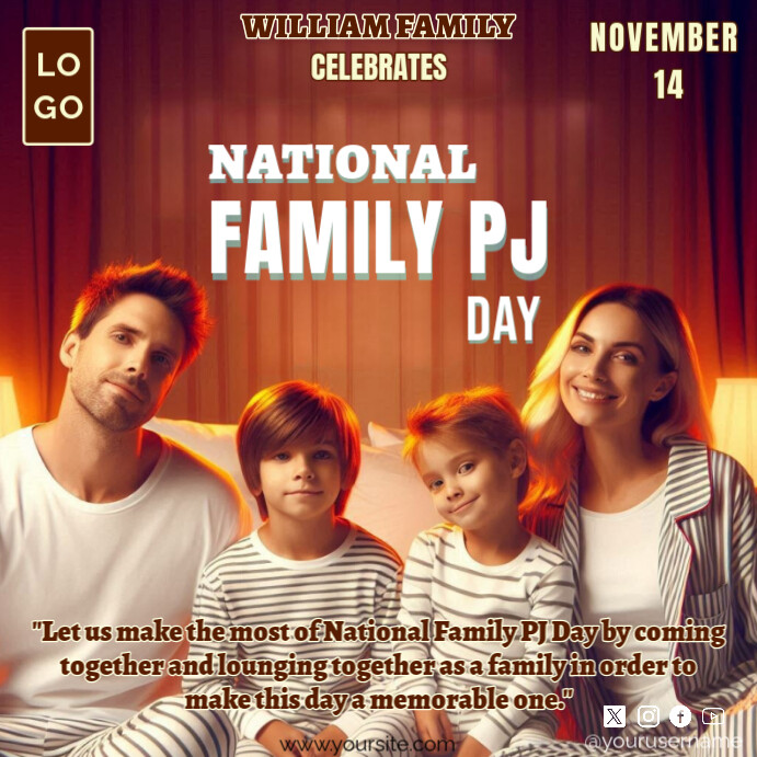 National Family PJ Day Template | PosterMyWall