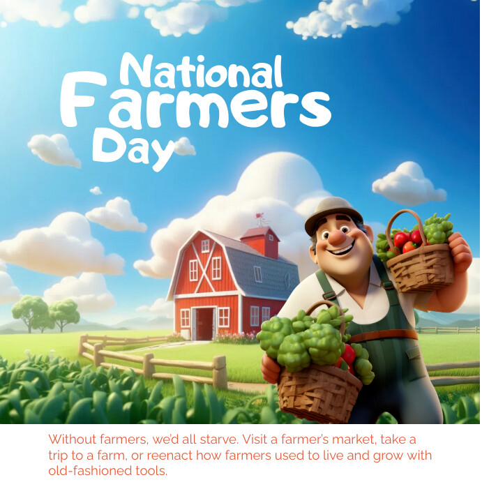 National Farmers Day Instagram Post Template | PosterMyWall