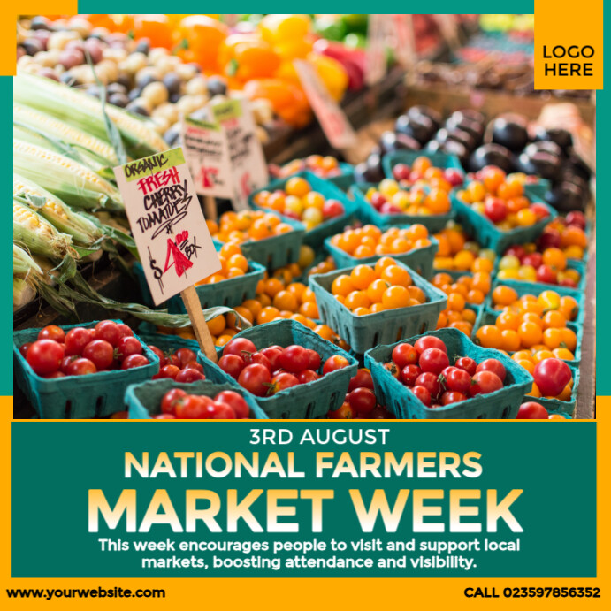 National Farmers Market Week Templat | PosterMyWall