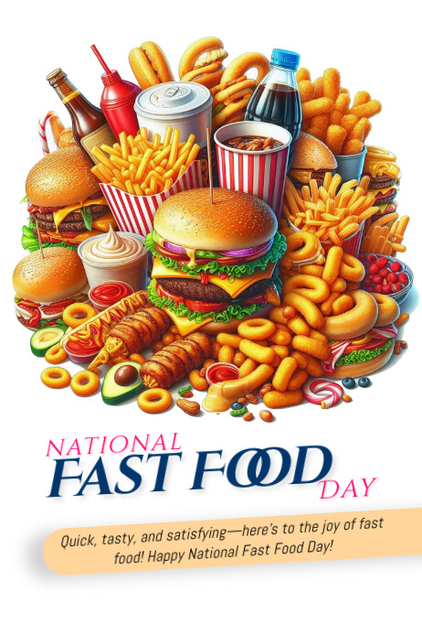 National fast food Day Template | PosterMyWall