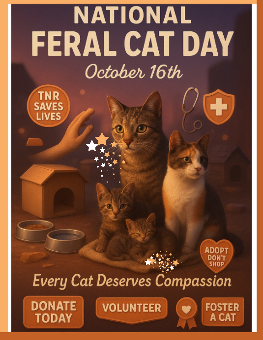 National Feral Cat Day Template | PosterMyWall