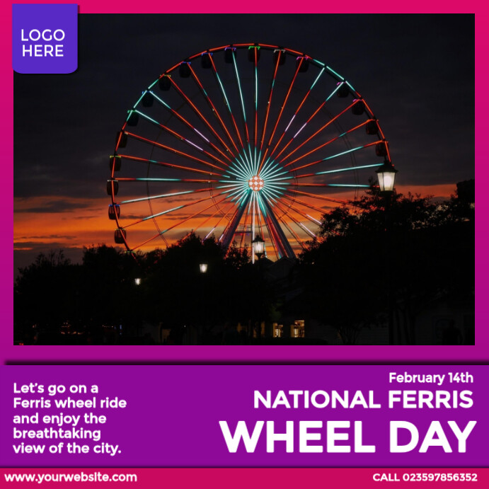 National Ferris Wheel Day Template | PosterMyWall