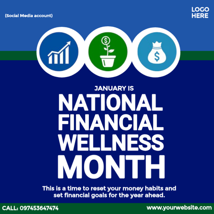 National Financial Wellness Month Template | PosterMyWall