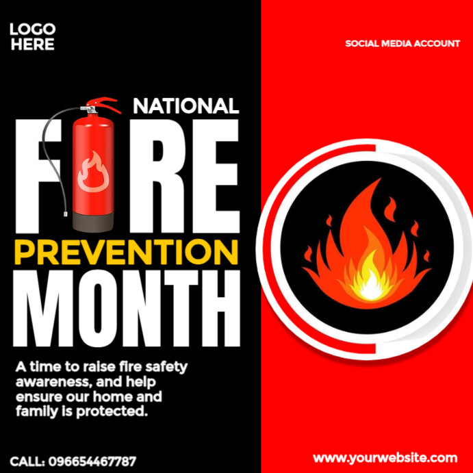 National Fire Prevention Month Template | PosterMyWall
