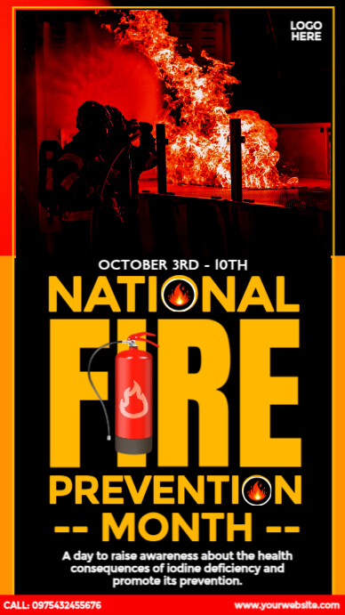 National Fire Prevention Month Design Template | PosterMyWall