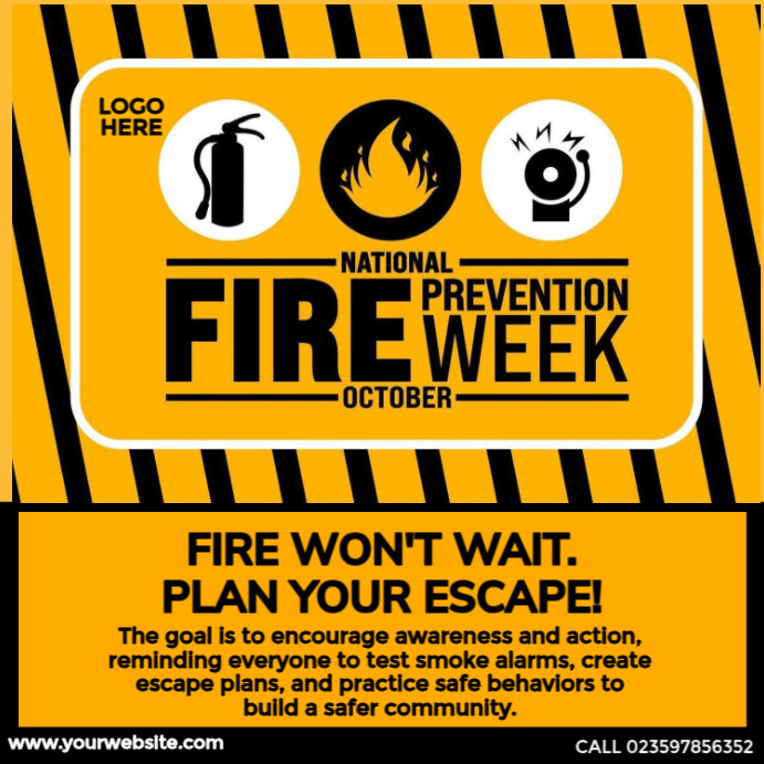 Copy of National Fire Prevention Week | PosterMyWall