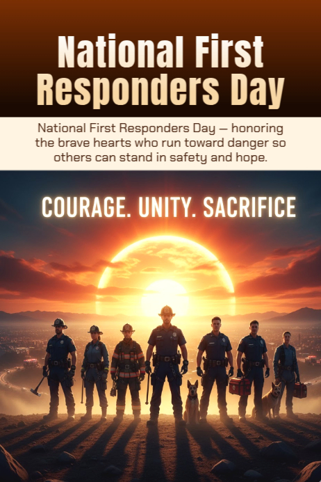 National first responder day Template | PosterMyWall