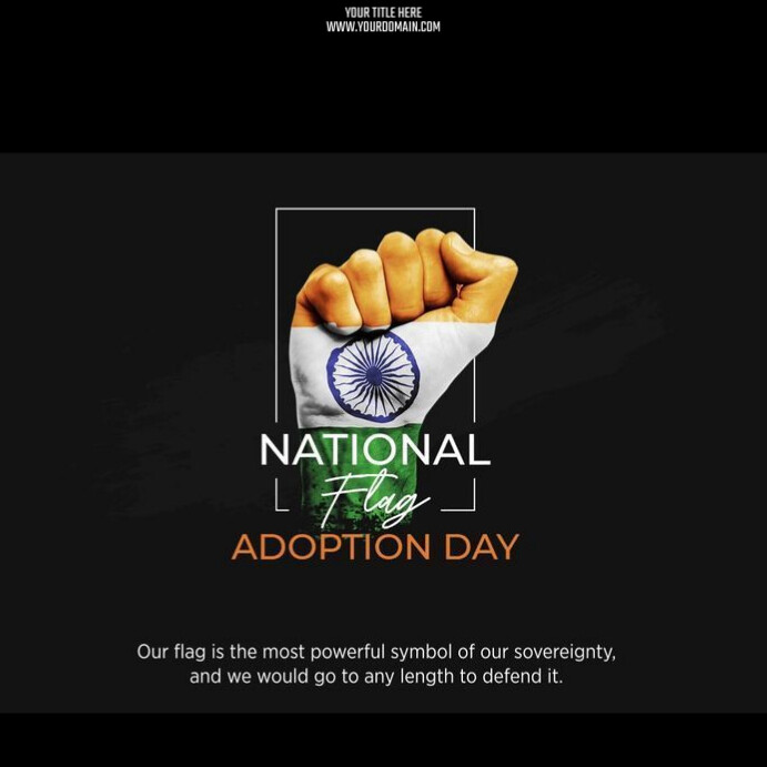 National Flag Adoption Day Template | PosterMyWall