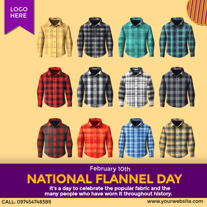 National Flannel Day Template | PosterMyWall
