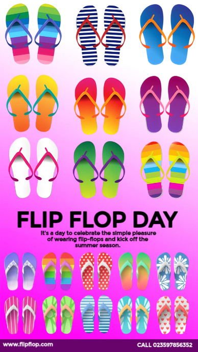 Flip Flop Day Facebook Story Template | PosterMyWall