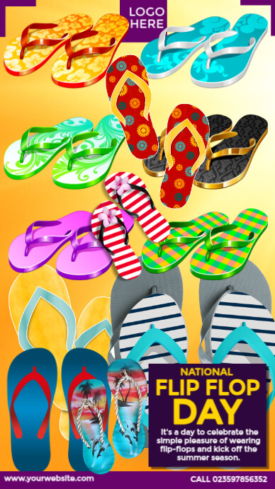 Copy of National Flip Flop Day Template | PosterMyWall