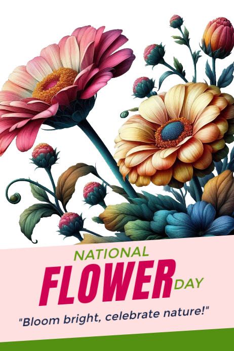 Copy of national flower day | PosterMyWall