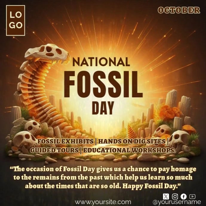 Copy of National Fossil Day | PosterMyWall