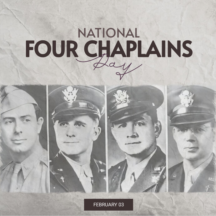 Copy of National Four Chaplains Day | PosterMyWall
