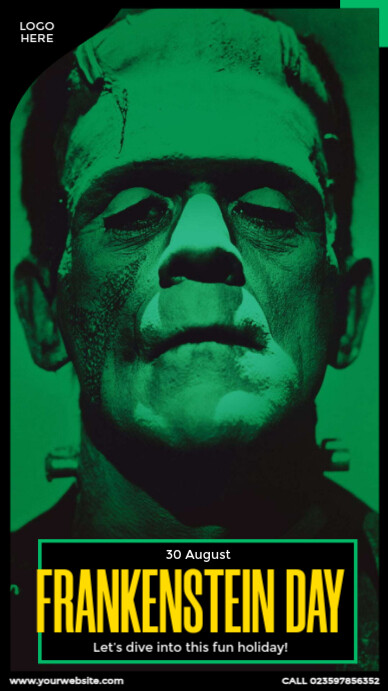 National Frankenstein Day Template | PosterMyWall