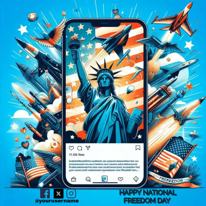 National freedom day Template | PosterMyWall