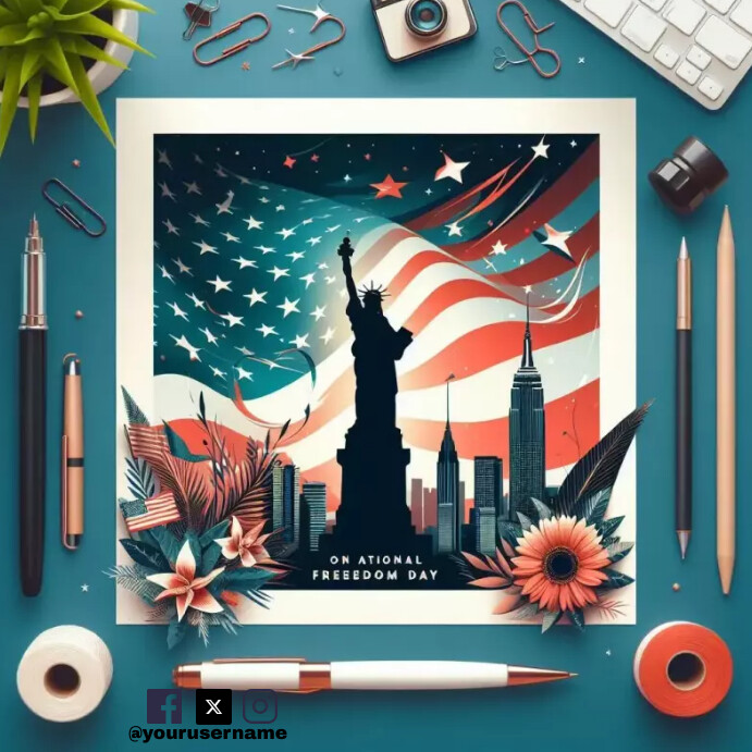 National freedom day Template | PosterMyWall