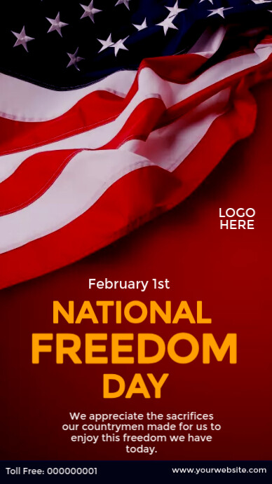 Copy of national freedom day | PosterMyWall