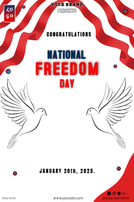 Copy of National Freedom Day | PosterMyWall