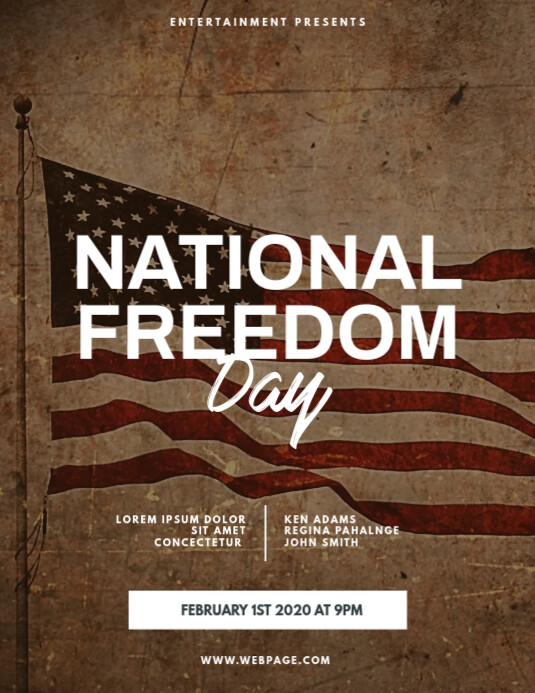 National Freedom Day Flyer Design Template | PosterMyWall