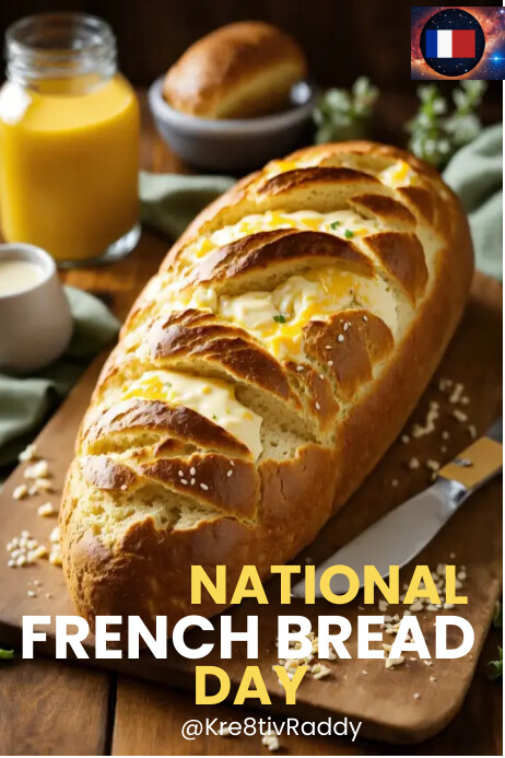 National French Bread Day Template | PosterMyWall