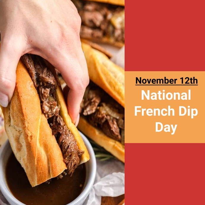 national french dip day Template | PosterMyWall