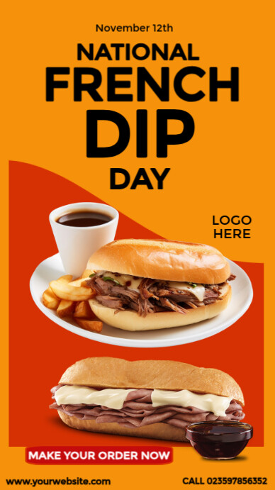 National French Dip Day Instagram Story Template | PosterMyWall