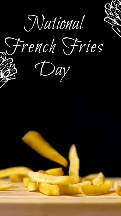Salinan National French fries day | PosterMyWall